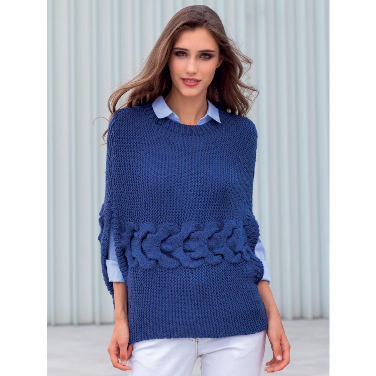 Lana Gatto - Glam poncho - The Knitting Club