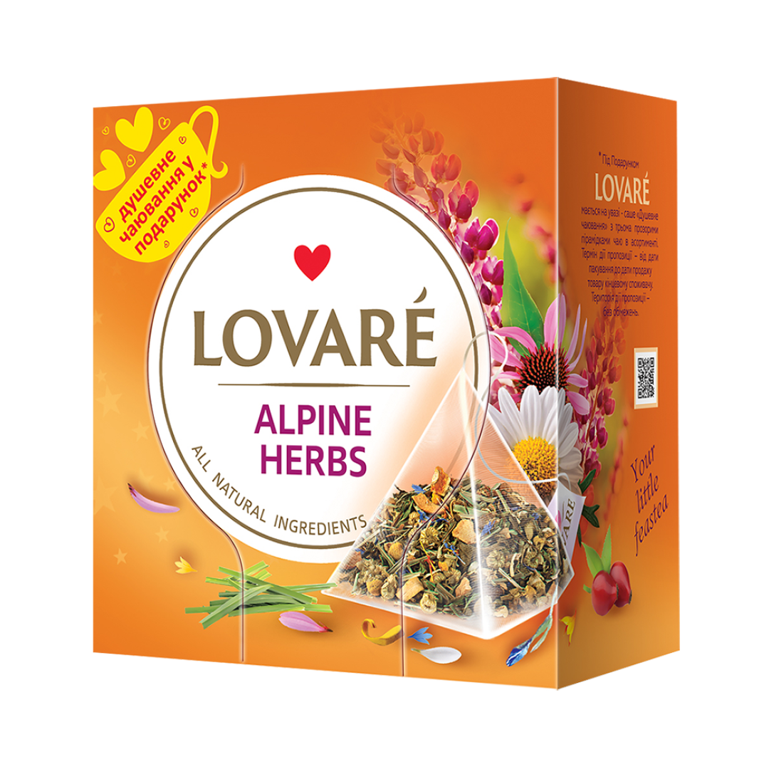 Lovare Tea Pyramids Alpine Herbs - Artisti Caffe